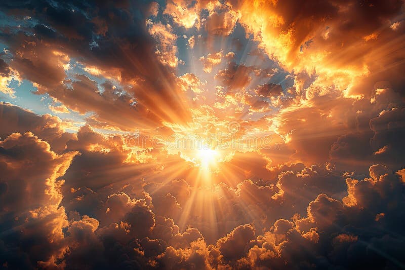 Featuring a Cinematic Shot of the Sun Breaking through Clouds, with ...