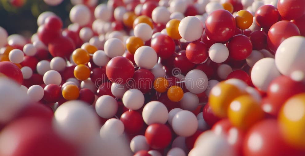 An Illustration Featuring a 3D Model of Molecular Hexagonal Structure ...