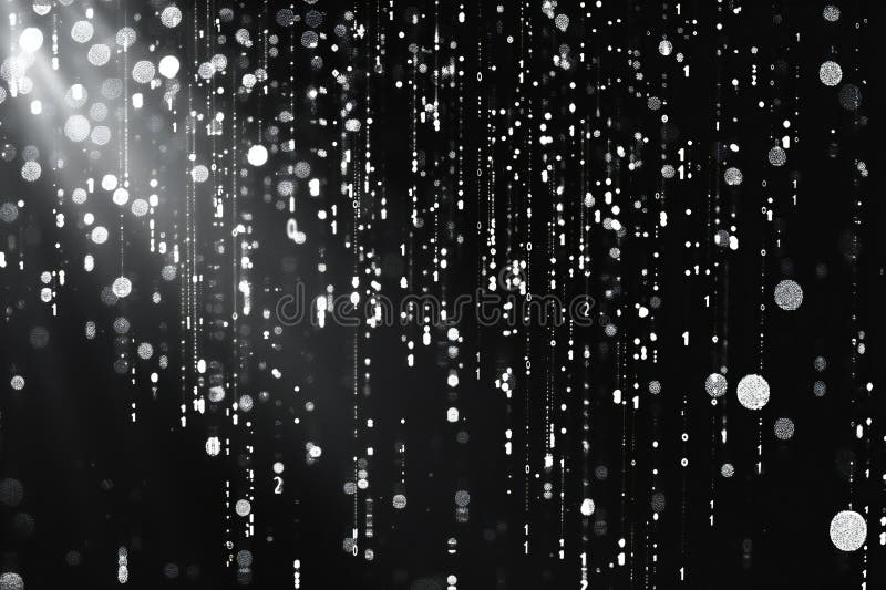 Featuring a Digital Rain of Numbers and Symbols, Cascading Down Against ...