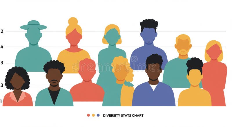 Illustration Featuring 12 Diverse, Abstract Human Figures in Various ...