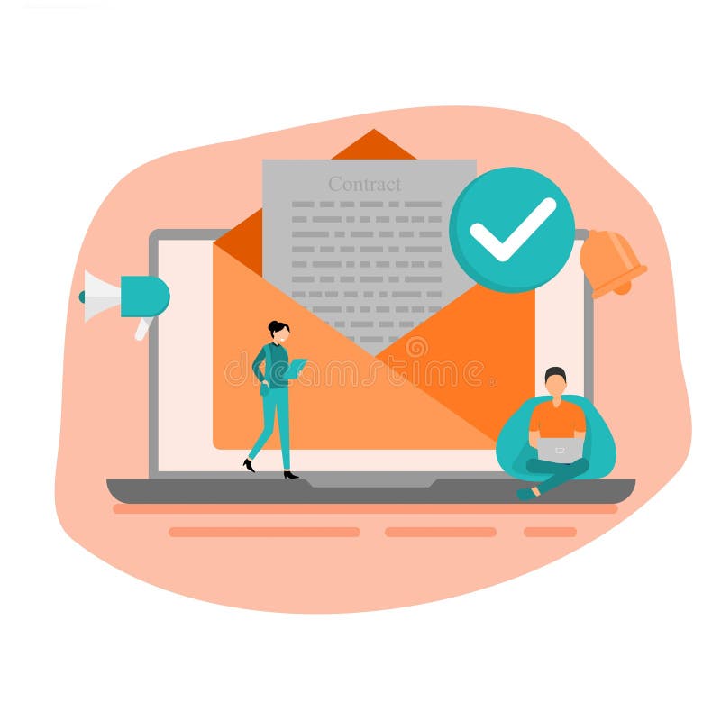 Online Contract Page, Send Message, Send Email Containing Contract ...