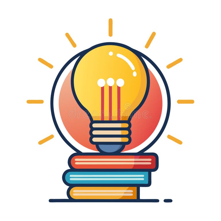 Creative Idea, Knowledge and Education: Light Bulb on Books ...