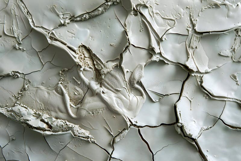 Featuring a M???visitor in the Mud, Closeup of the Skin Texture of Clay ...