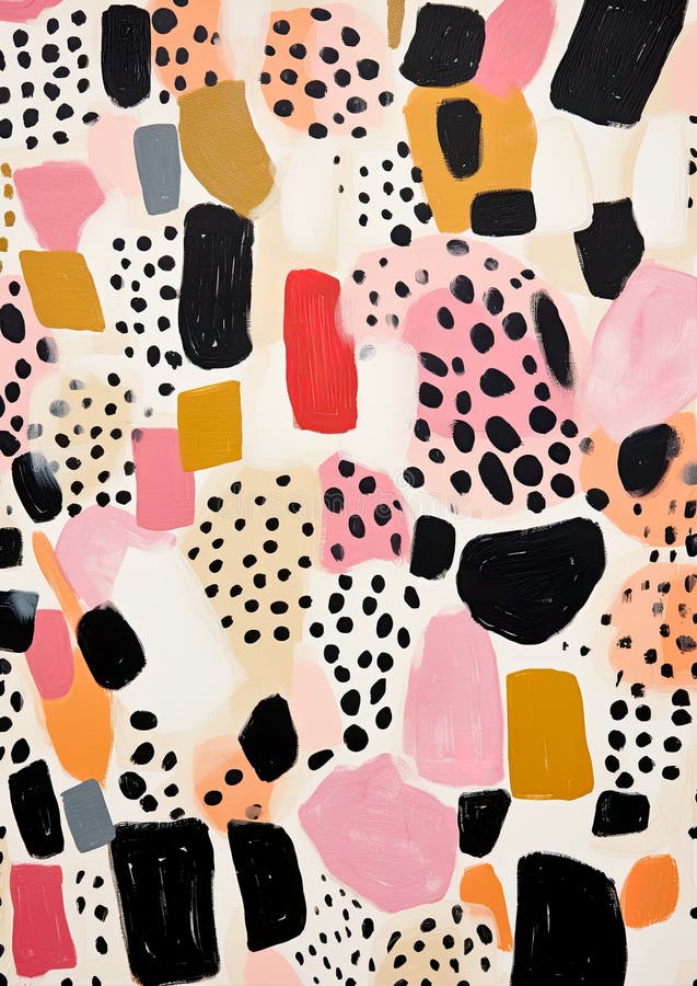 Illustration Featuring Organic Shapes Forming a Captivating Pattern ...