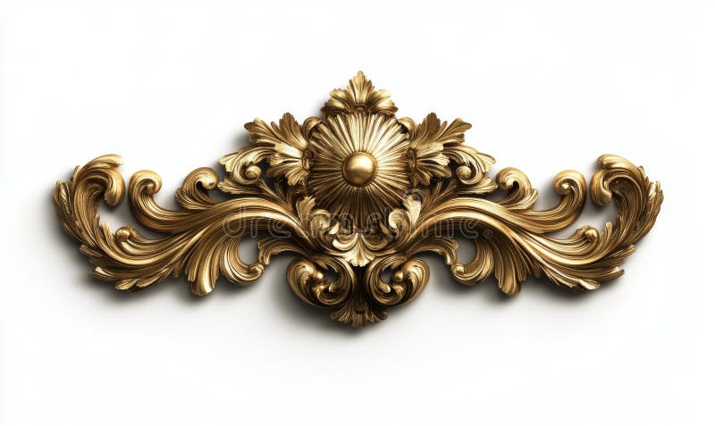 Illustration Featuring Ornate Golden Baroque Elements Suitable for ...