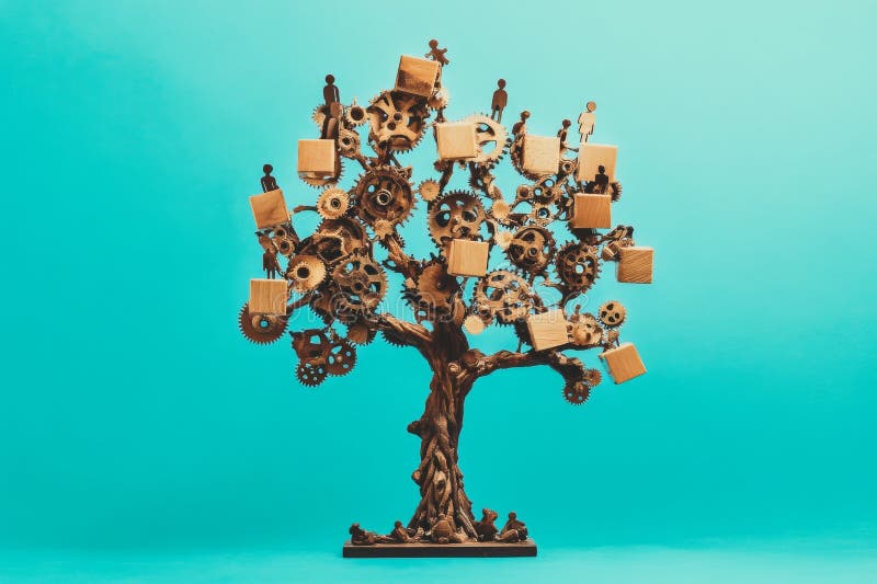 An Illustration Featuring Pencils and a Tree with People Figures ...