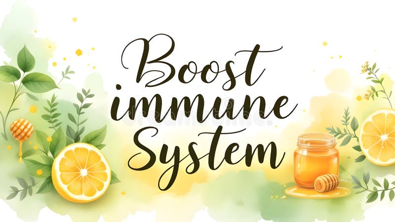 How To Boost Your Immune System Naturally Banner Illustration Stock ...