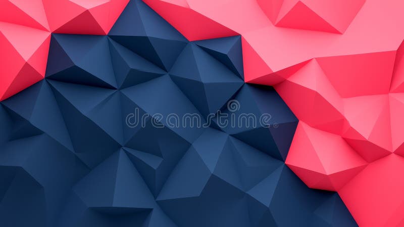 An Illustration Featuring a Red and Blue Geometric Abstract Background ...