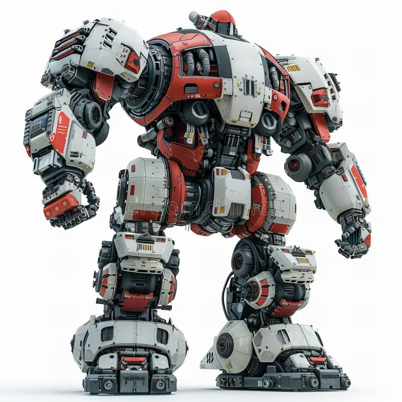 Featuring a Robot, Style Design , Isolated on White Background , High ...