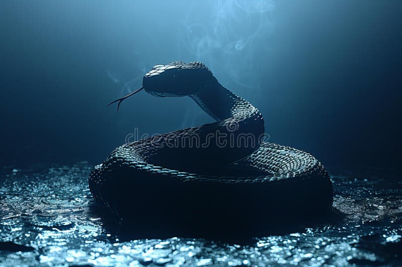 Featuring a Silhouette in the Shape of a Snake, High Quality, High ...