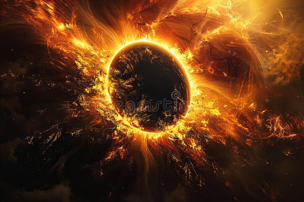 Featuring a the Solar Eclipse is in the Black Void, High Quality, High ...