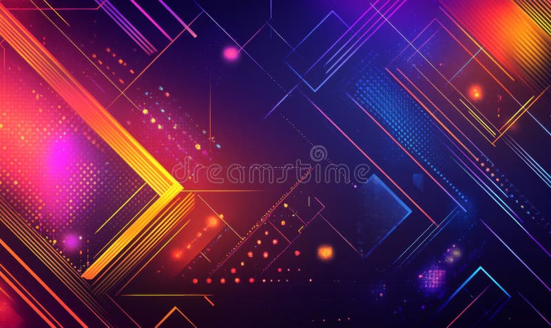 An Illustration Featuring a Techno Arrow Background that is Ideal for ...