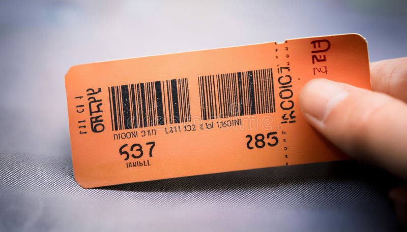 Ticket with Details Like an Event Name, Date, and Barcode Symbolizing ...