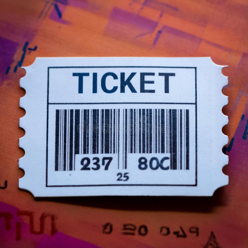 Ticket with Details Like an Event Name, Date, and Barcode Symbolizing ...