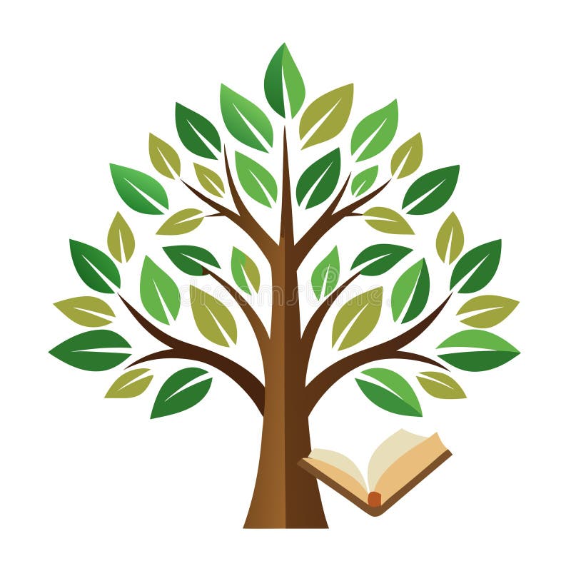 Tree of Knowledge: Open Book Symbolizing Education, Learning, and ...