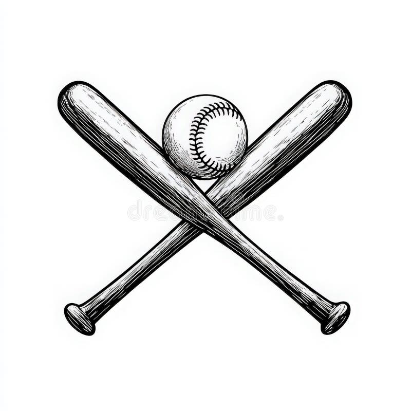 Baseball Bats and Ball Generative AI Stock Illustration - Illustration ...