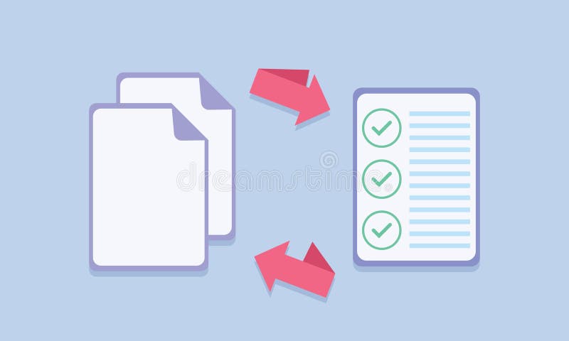 Paperless Concept of Evolution To Digital Files. Stock Vector ...