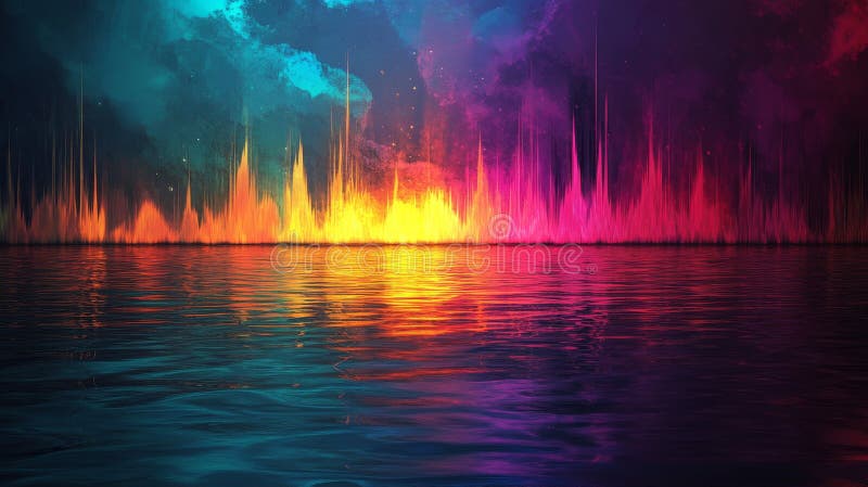 An Illustration Featuring a Vivid Light Spectrum Chart that Maps Out ...