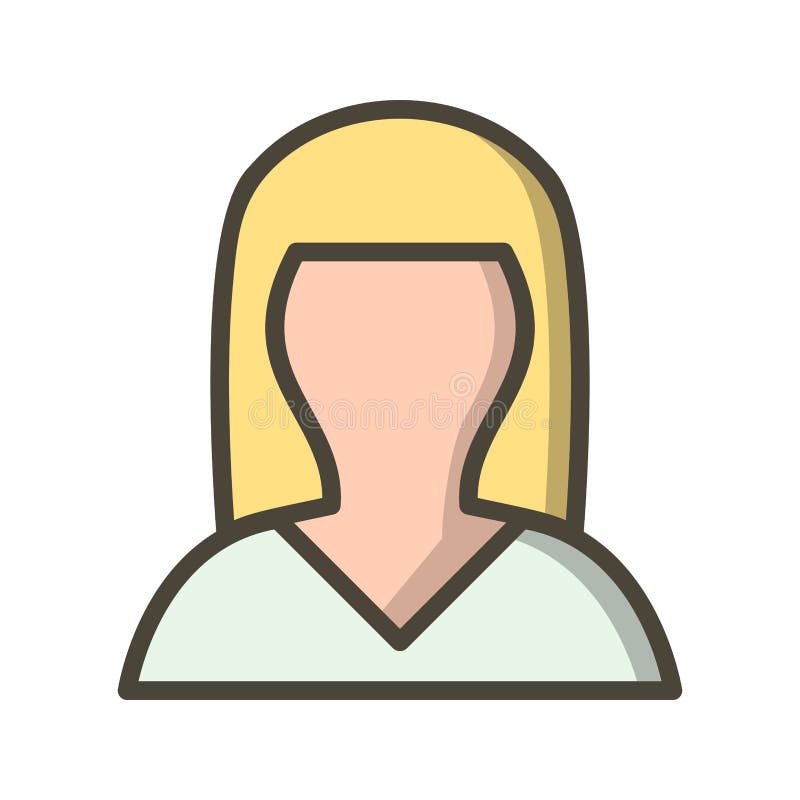 Illustration Female Avatar Icon Stock Illustration - Illustration of ...