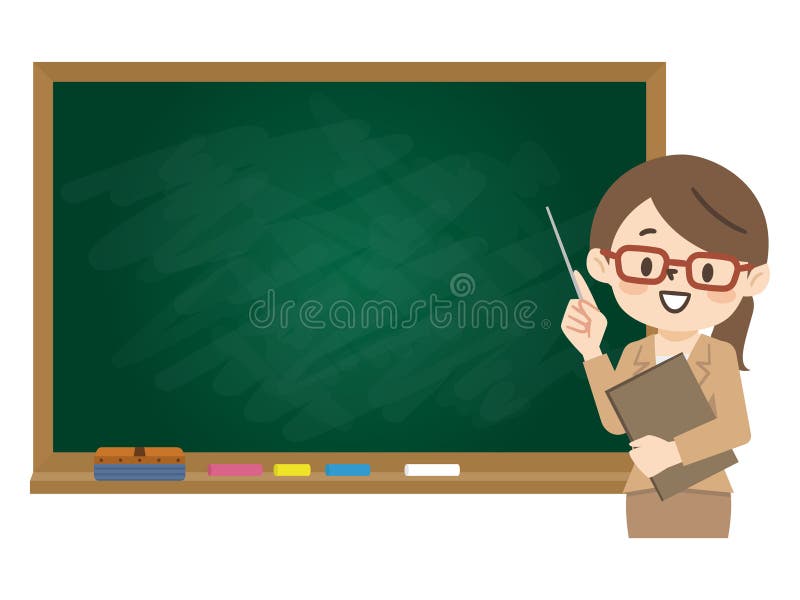 Illustration of a Female Instructor Giving a Lesson Stock Vector ...