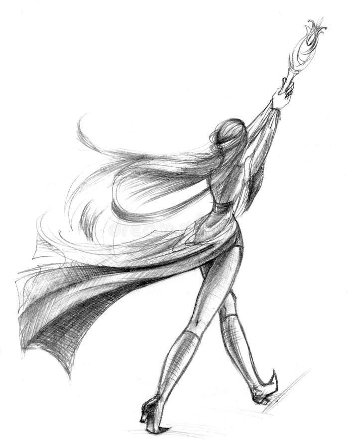 Illustration of Female Mage Stock Illustration - Illustration of ...