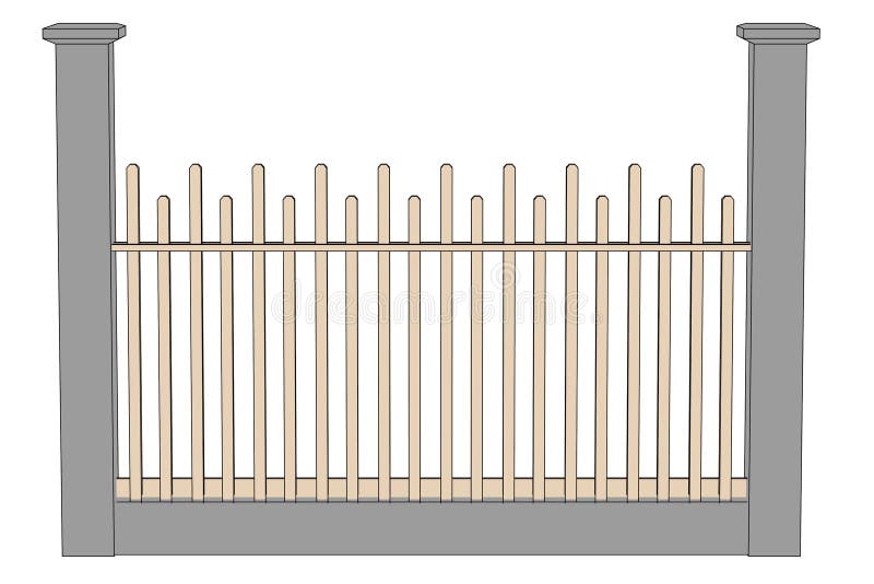 Illustration of Fence (railings) Stock Illustration - Illustration of ...