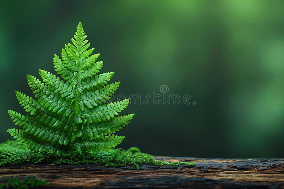 A Fern Leaf is Resting on the Table, High Quality, High Resolution ...