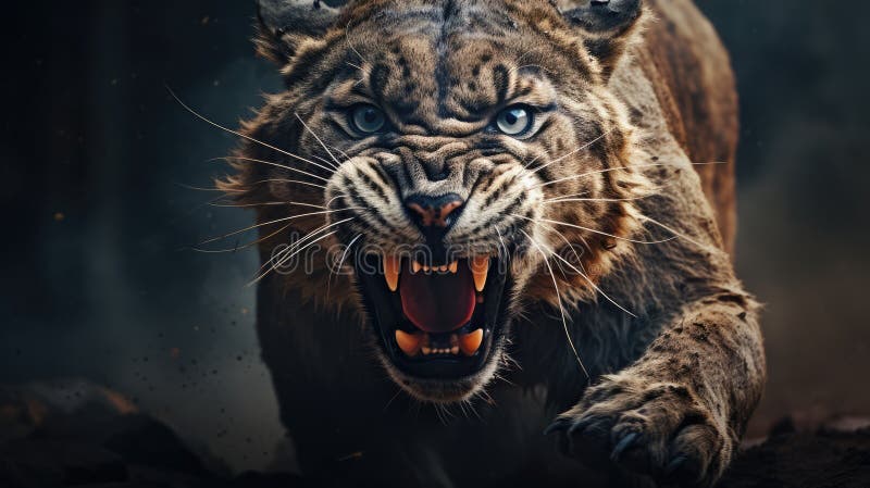 Ferocious Puma Stock Illustrations – 214 Ferocious Puma Stock ...