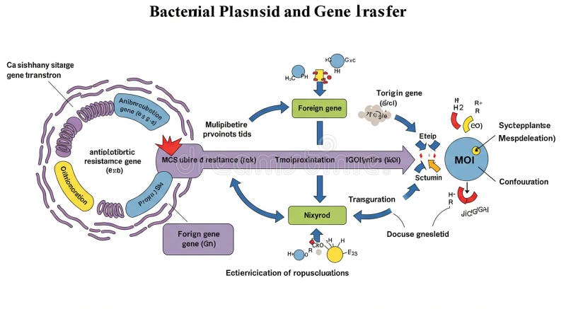 Fictional Plasmid Transfer Process Stock Illustrations – 1 Fictional ...