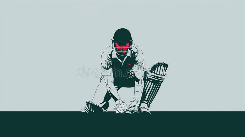Illustration of Fielder or Wicket Keeper Playing Cricket Match. Fielder ...