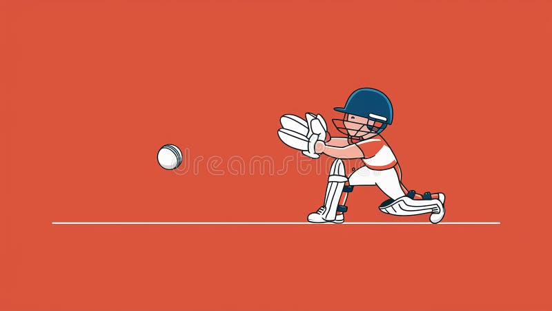 Illustration of Fielder or Wicket Keeper Playing Cricket Match. Fielder ...