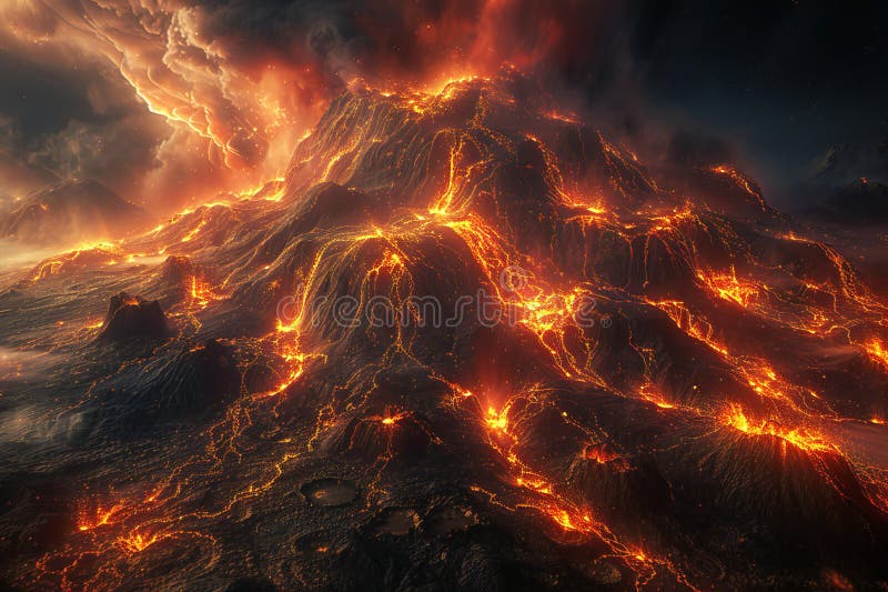 A Fiery Landscape in Outer Space Hd Wallpaper, High Quality, High ...