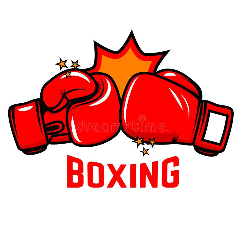 Illustration of Fighting Boxing Gloves. Design Element for Logo, Label ...