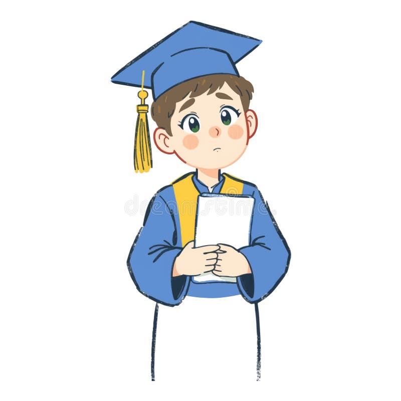 Illustration of Figure Character Graduating Stock Illustration ...
