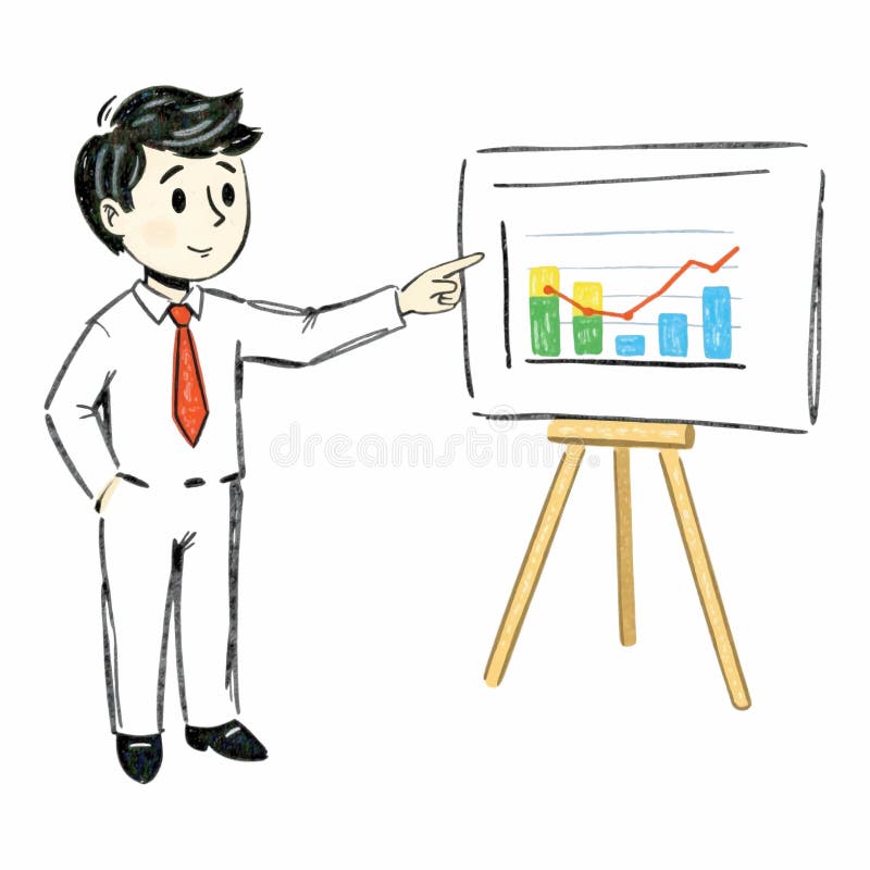 Illustration of Figure Character Presenting Stock Illustration ...