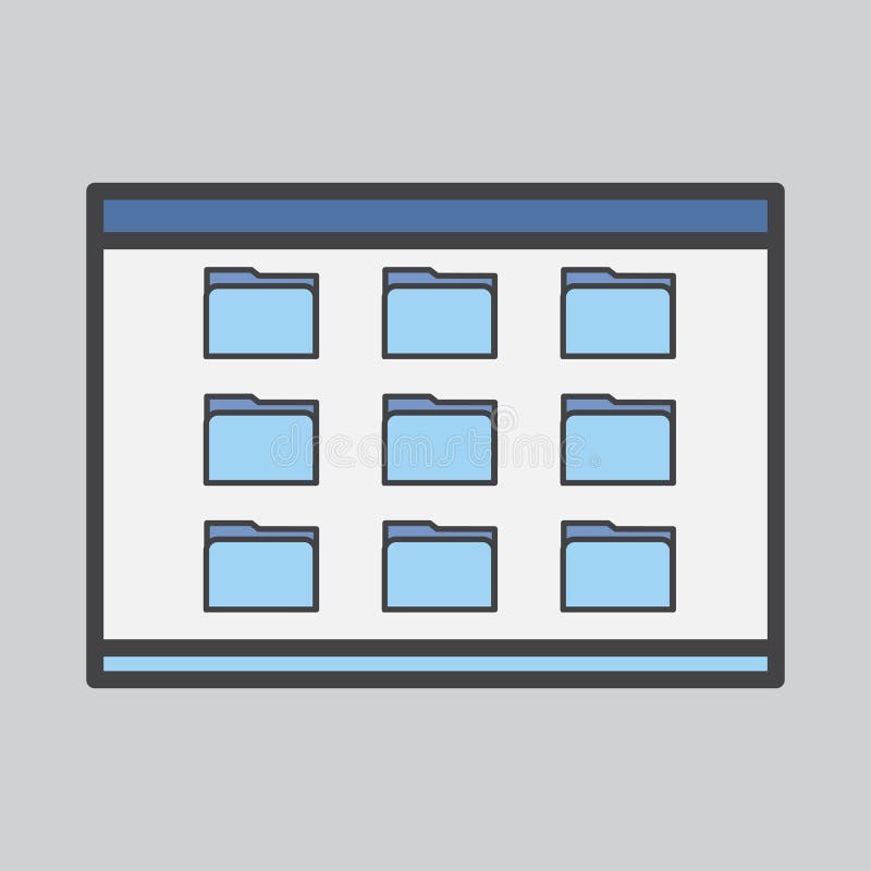Illustration of File Folders Computing Technology Stock Illustration ...