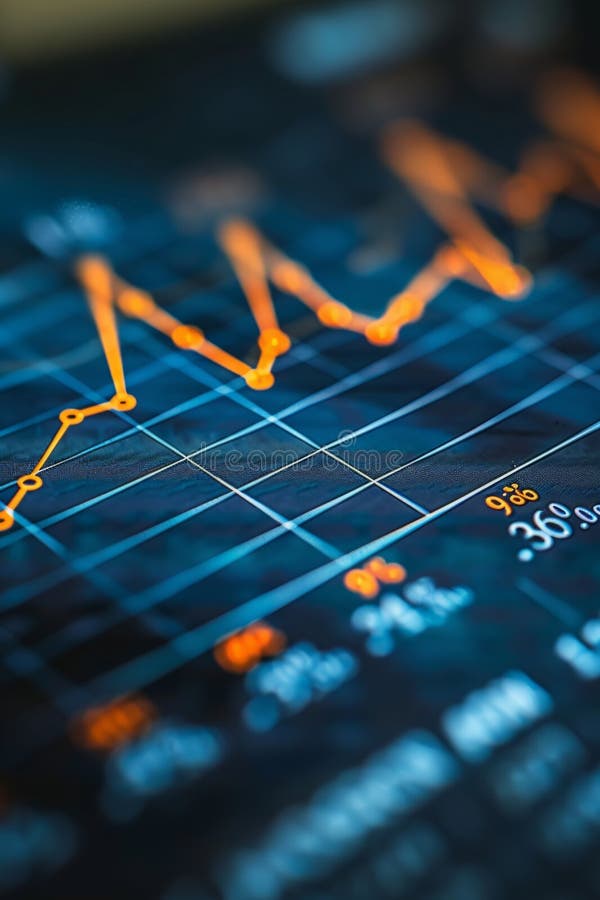 Illustration of Financial Growth with Upward Trend Lines and Data ...