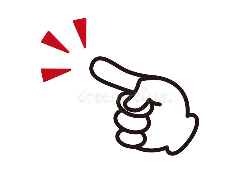 Finger point illustration stock vector. Illustration of drawing - 199684162