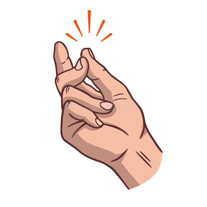 Illustration of a Finger Snap. Stock Vector - Illustration of hand ...