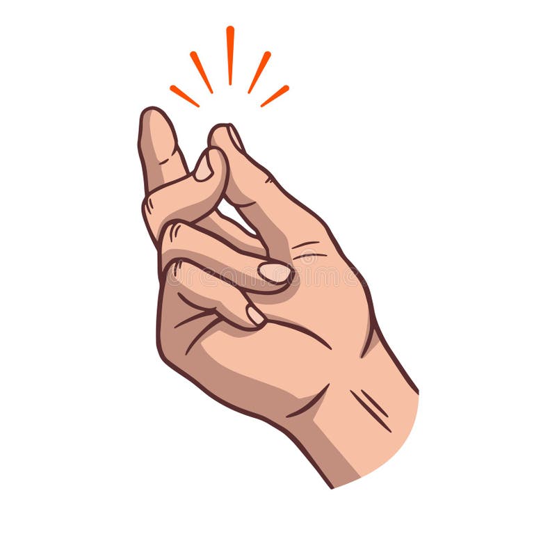 Illustration of a Finger Snap. Stock Vector - Illustration of hand ...