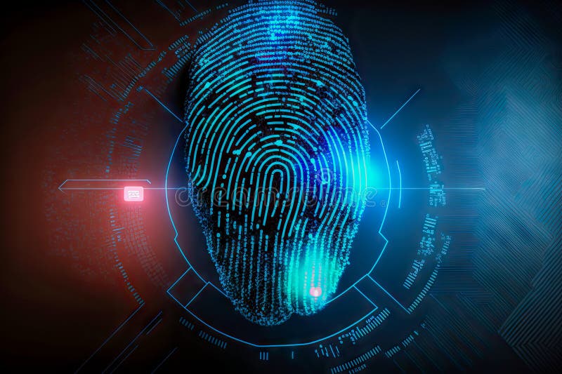 Illustration of Fingerprint Identification Stock Illustration ...