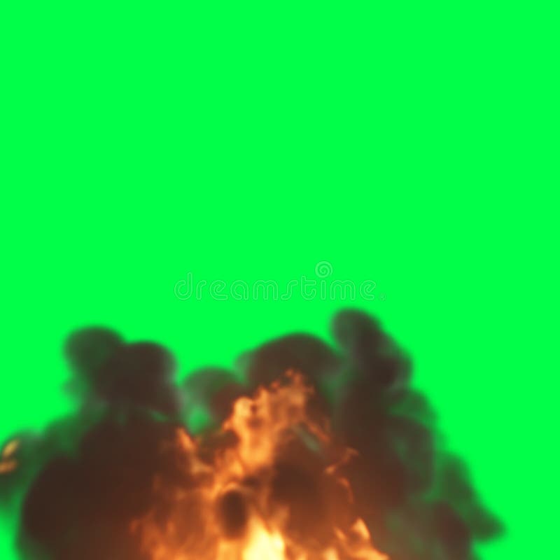Illustration - Fire Ball on Green Screen Stock Illustration ...