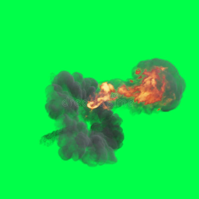 Illustration - Fire Ball on Green Screen Stock Illustration ...
