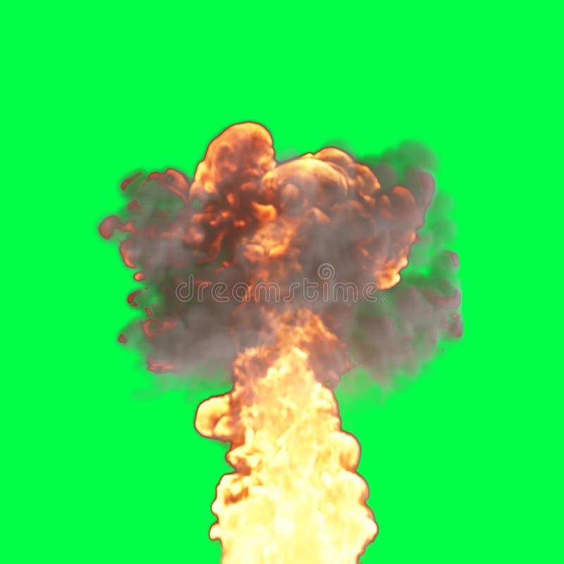 Illustration - Fire Ball on Green Screen Stock Illustration ...