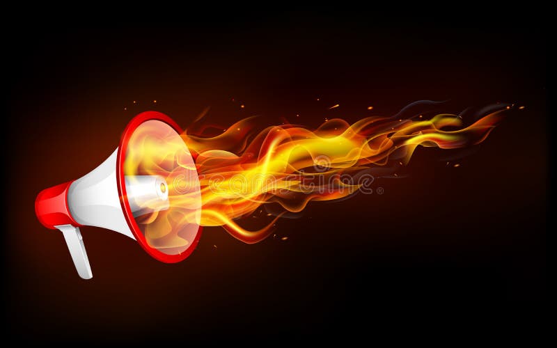 Fiery Announcement stock illustration. Illustration of explode - 29989114