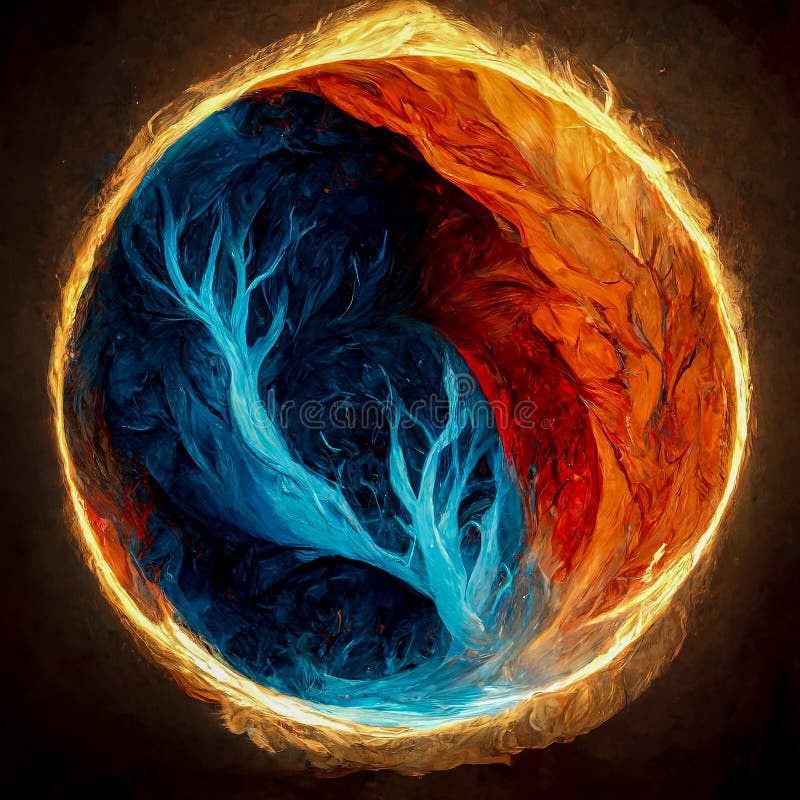 Fire Ice Symbol Yang Yin Stock Illustrations – 125 Fire Ice Symbol Yang ...