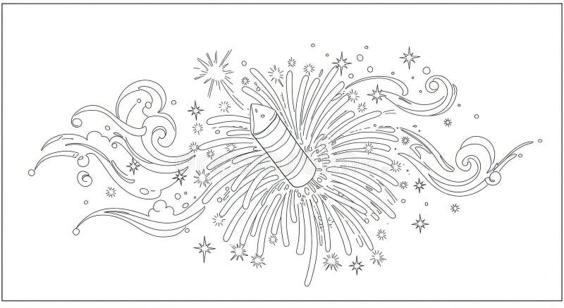 A Firecracker Bursting in the Sky, with Swirling Smoke Patterns and ...