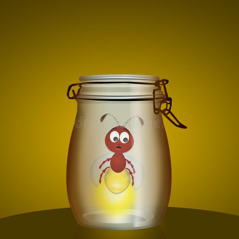 Fireflies In A Jar Clipart