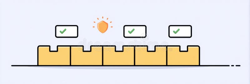 Illustration of Firewall Preventing Friendly Messages with Light Accent ...