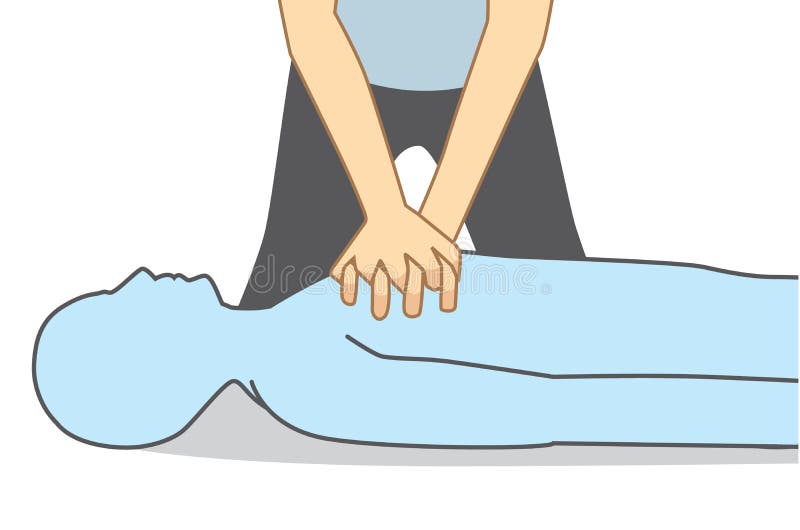 CPR Demonstration First Aid Vector Illustration Sketch Hand Draw Stock ...